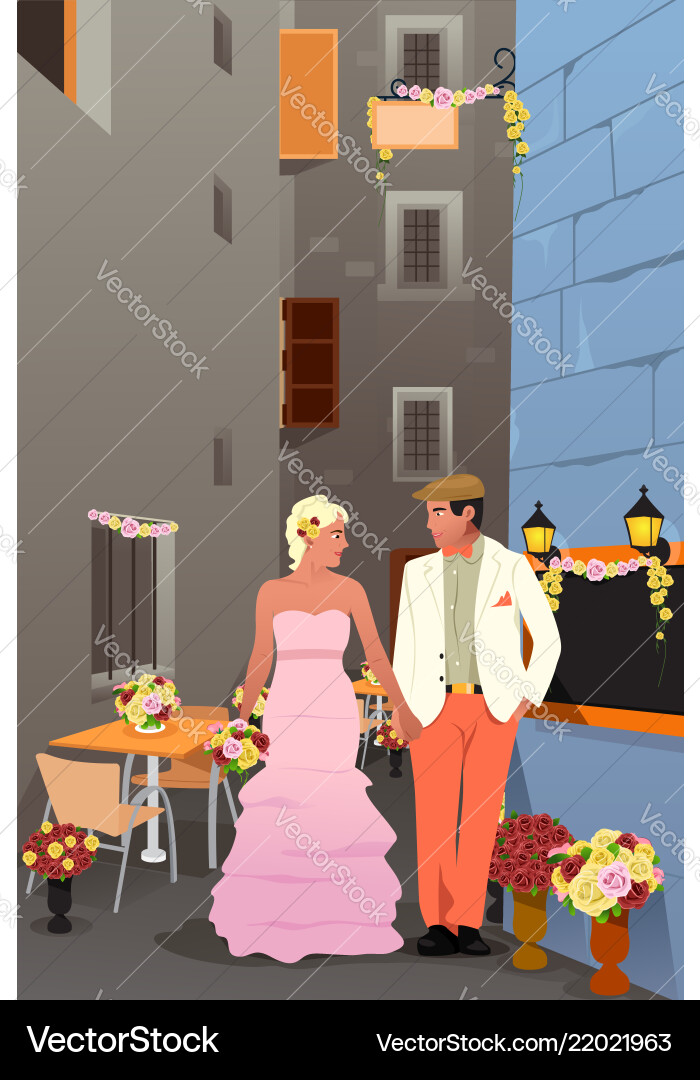 Wedding couple Royalty Free Vector Image - VectorStock