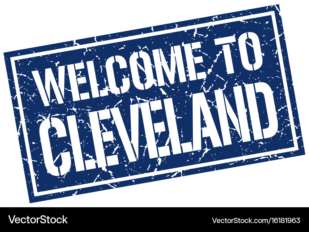 Welcome to cleveland stamp Royalty Free Vector Image