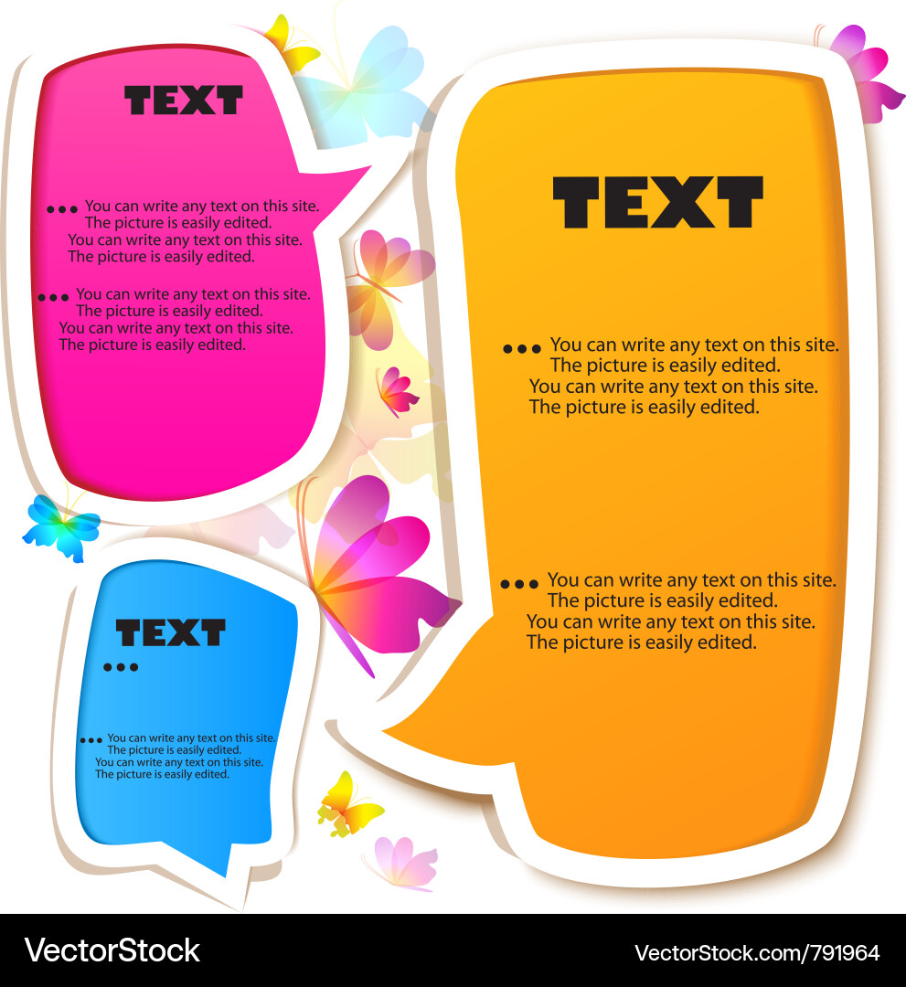Butterfly Bubble Speech Vector Images (over 440)