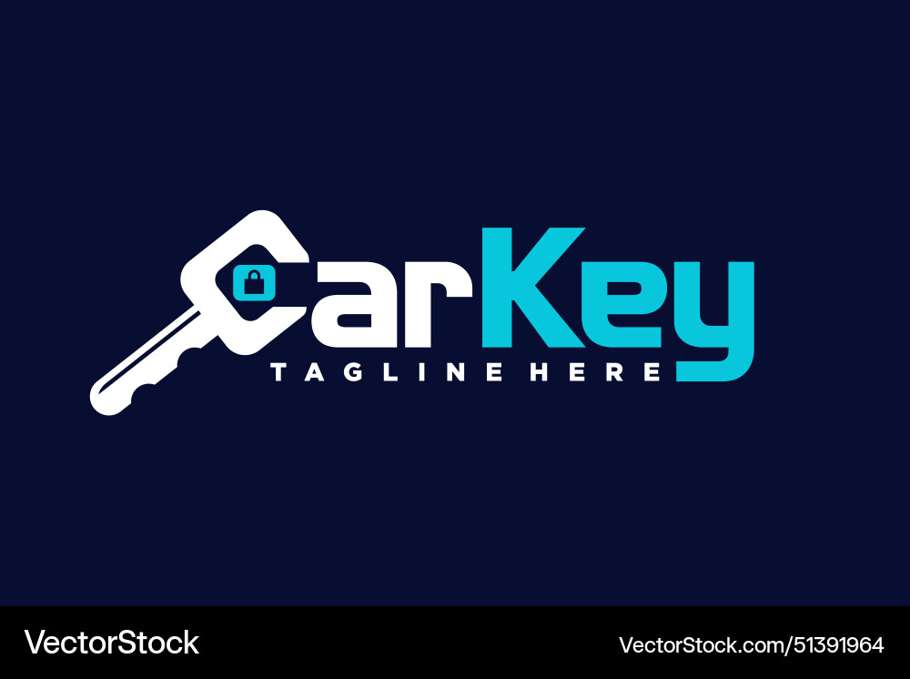 Car key logo letter c concept Royalty Free Vector Image