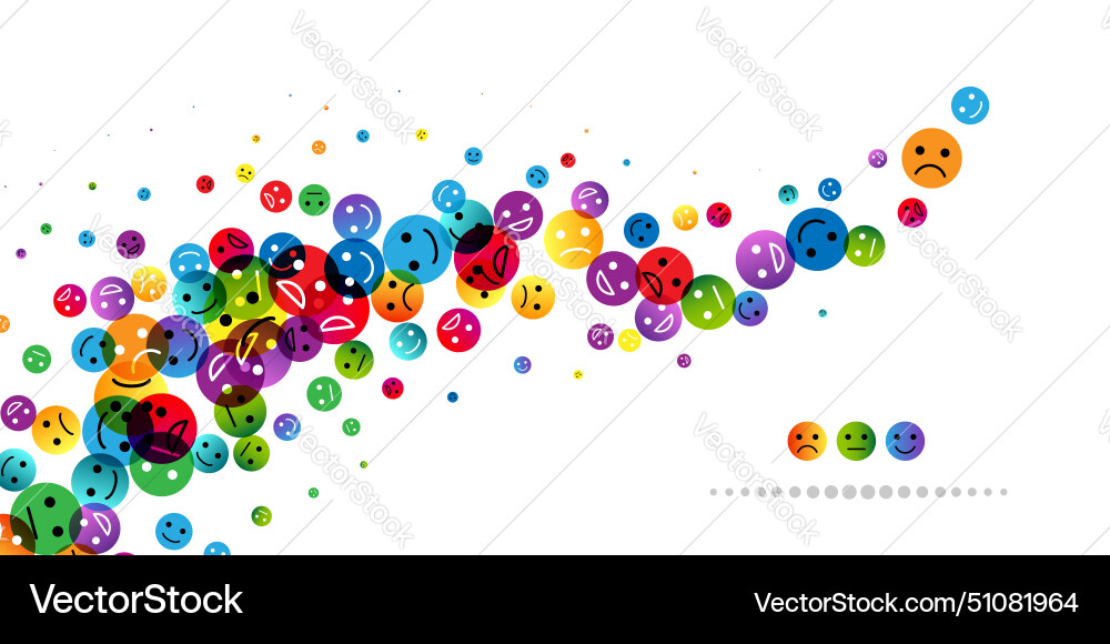 Emotion conceptual with flying decoration Vector Image