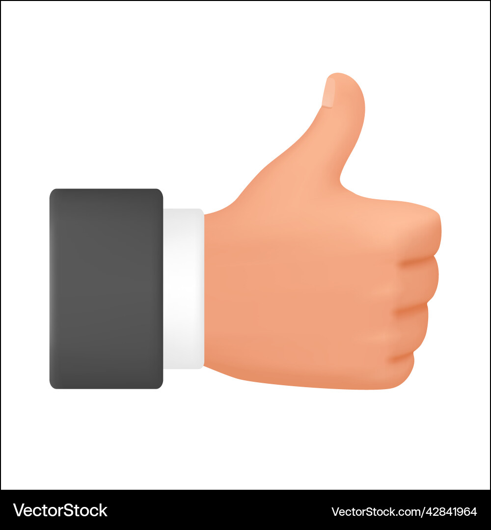 Human hand showing like Royalty Free Vector Image