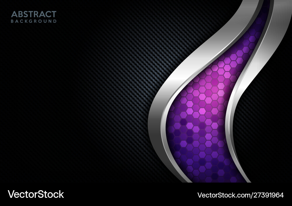 Modern abstract purple tech with silver line Vector Image