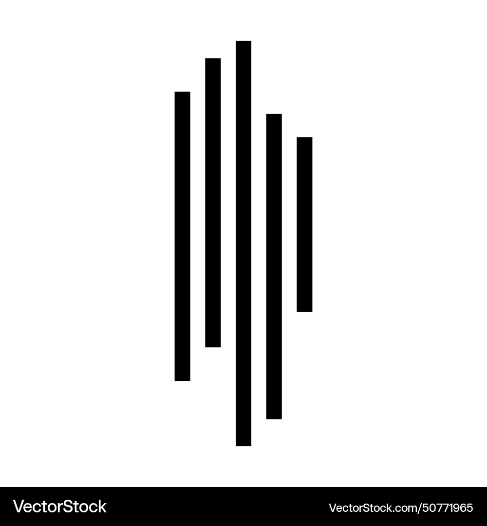 Abstract lines icon on white background Royalty Free Vector