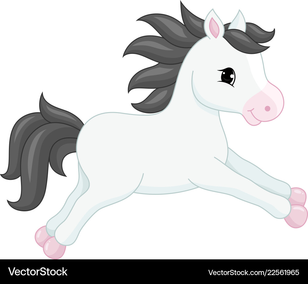 Adorable cartoon horse character Royalty Free Vector Image