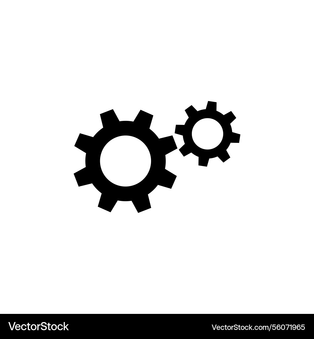 Ai gear symbol representing artificial Royalty Free Vector