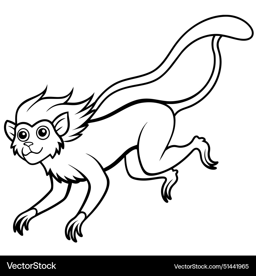 Angolan colobus monkey flies icon Royalty Free Vector Image