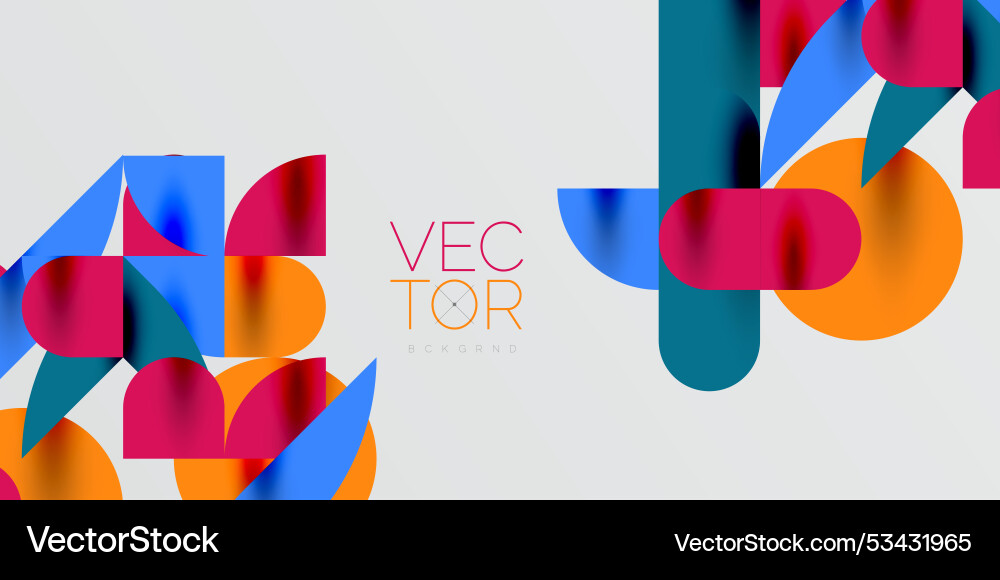 Circles semi squares and round shapes Royalty Free Vector