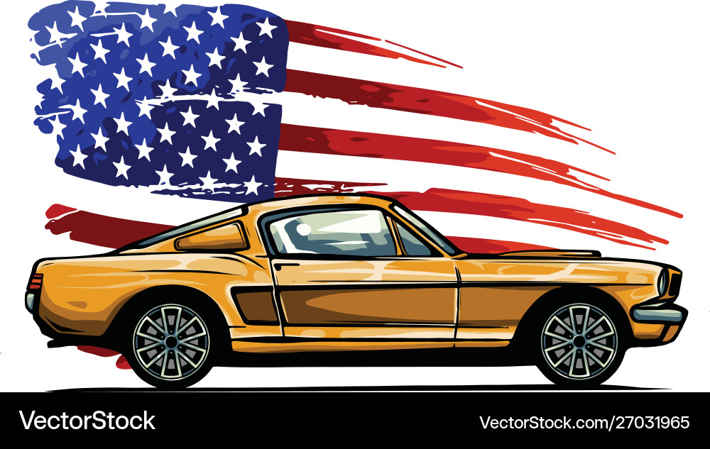 Graphic design an american Royalty Free Vector Image