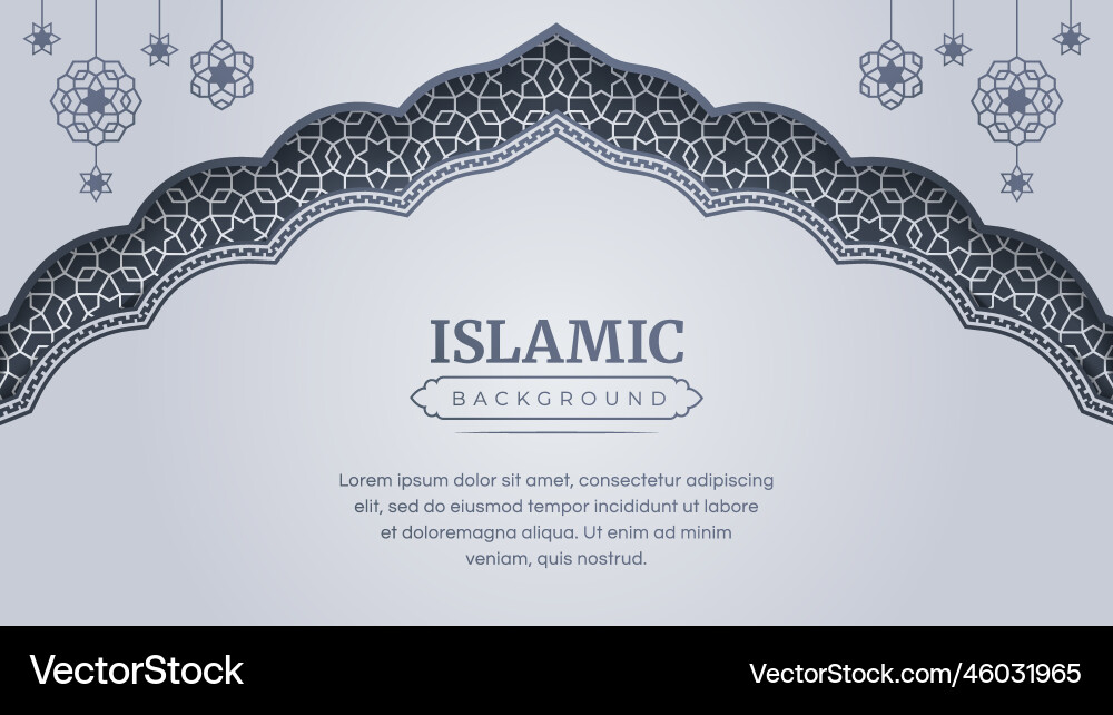 Islamic arabic ornament pattern frame background Vector Image