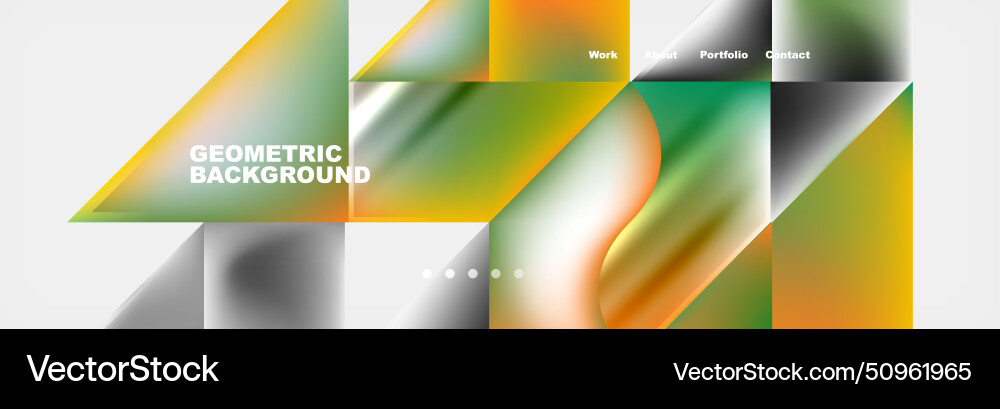 Minimal geometric web site page template design Vector Image