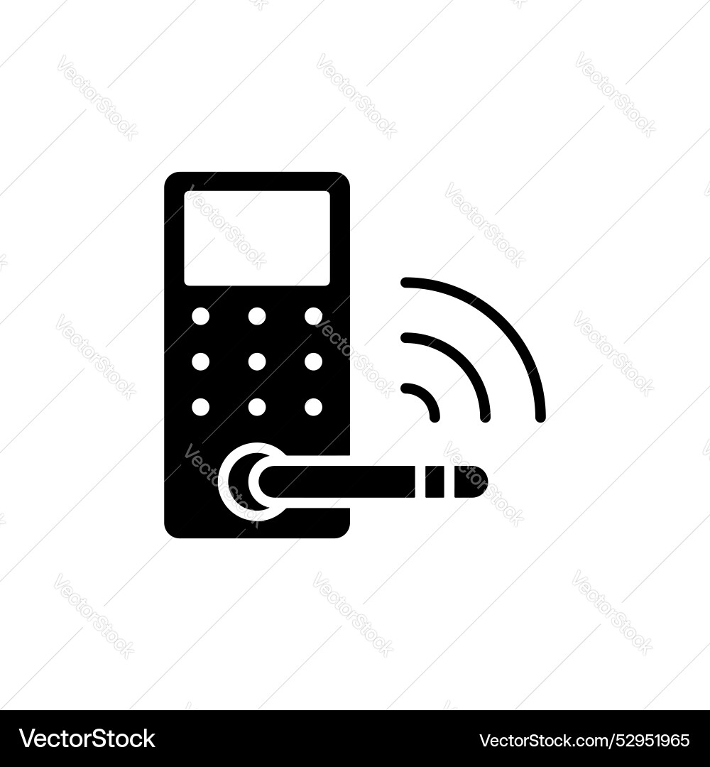 Nfc lock icon isolated on white background Vector Image