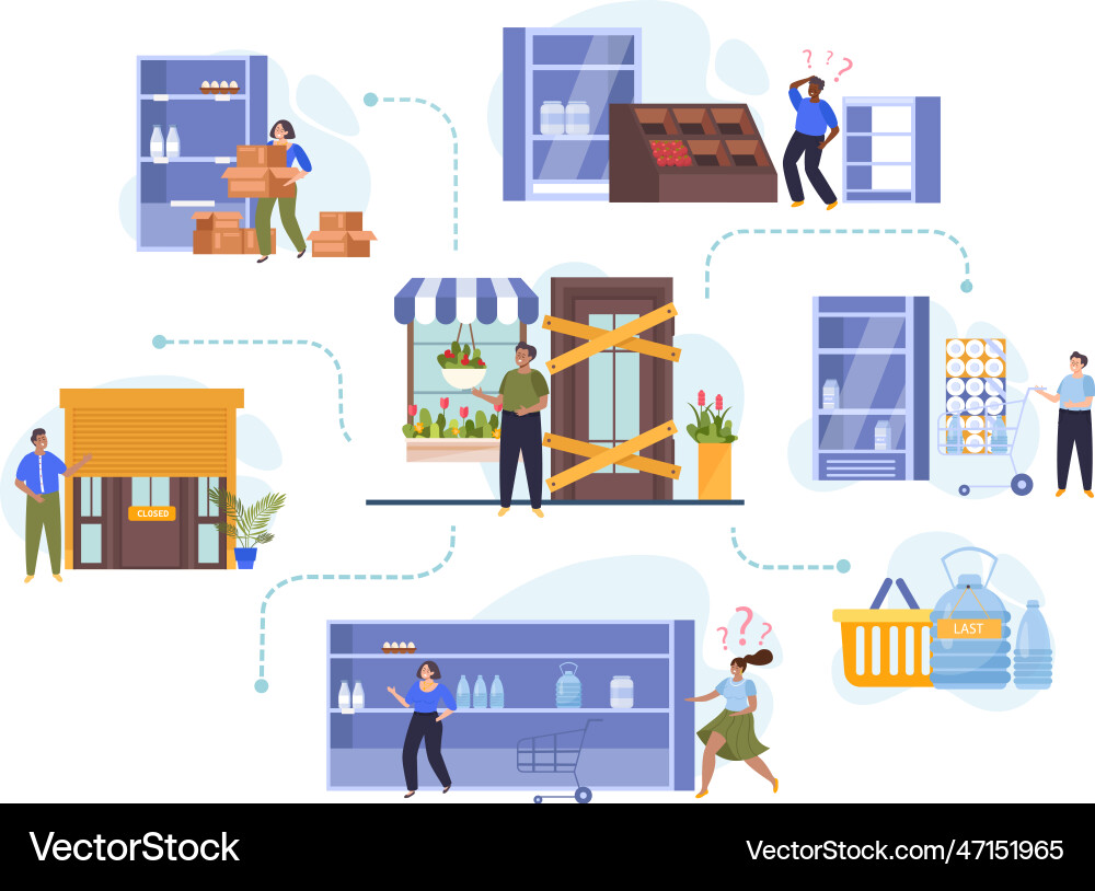 Shortage goods diagram composition Royalty Free Vector Image