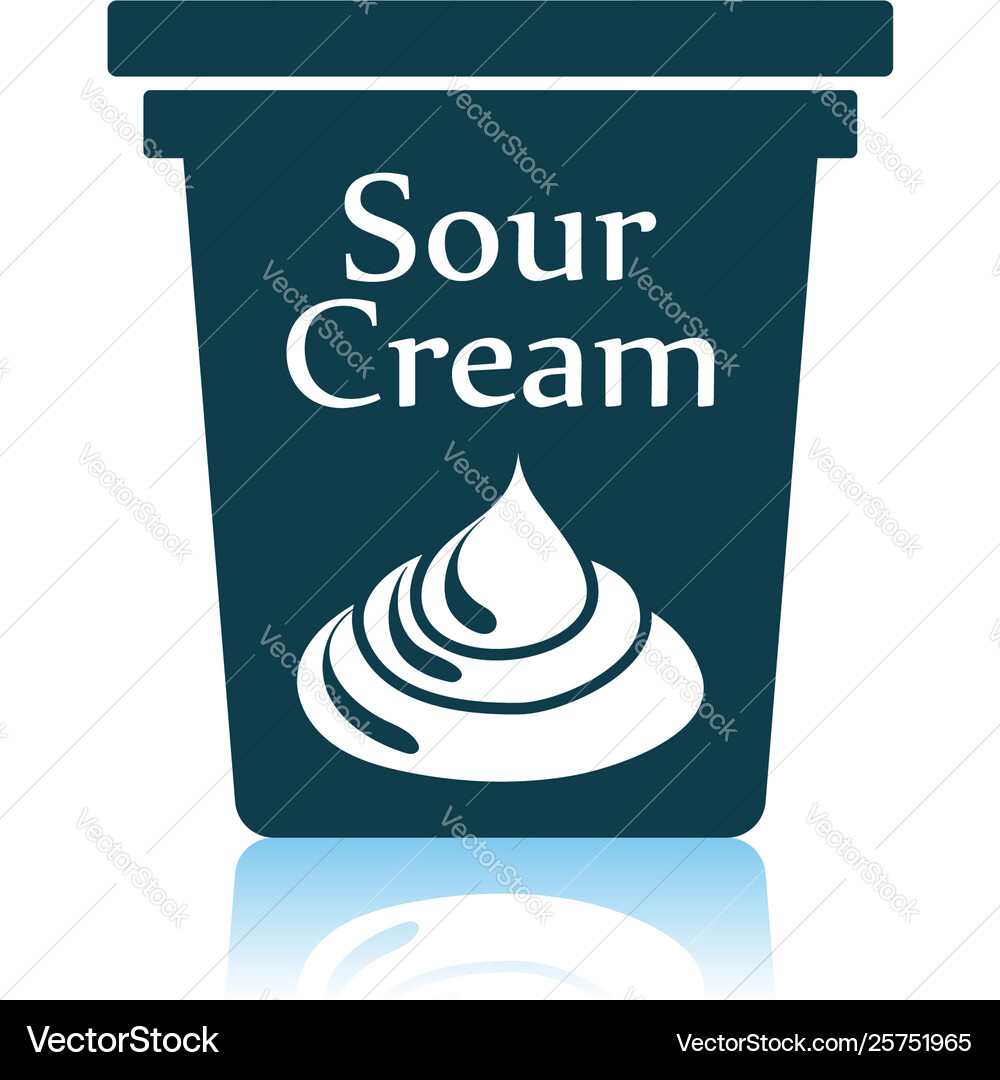 Sour cream icon Royalty Free Vector Image - VectorStock