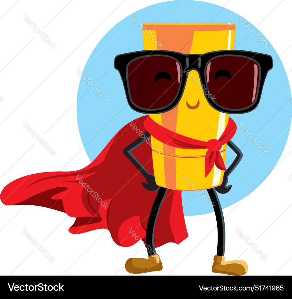Superhero sunscreen character mascot design Vector Image