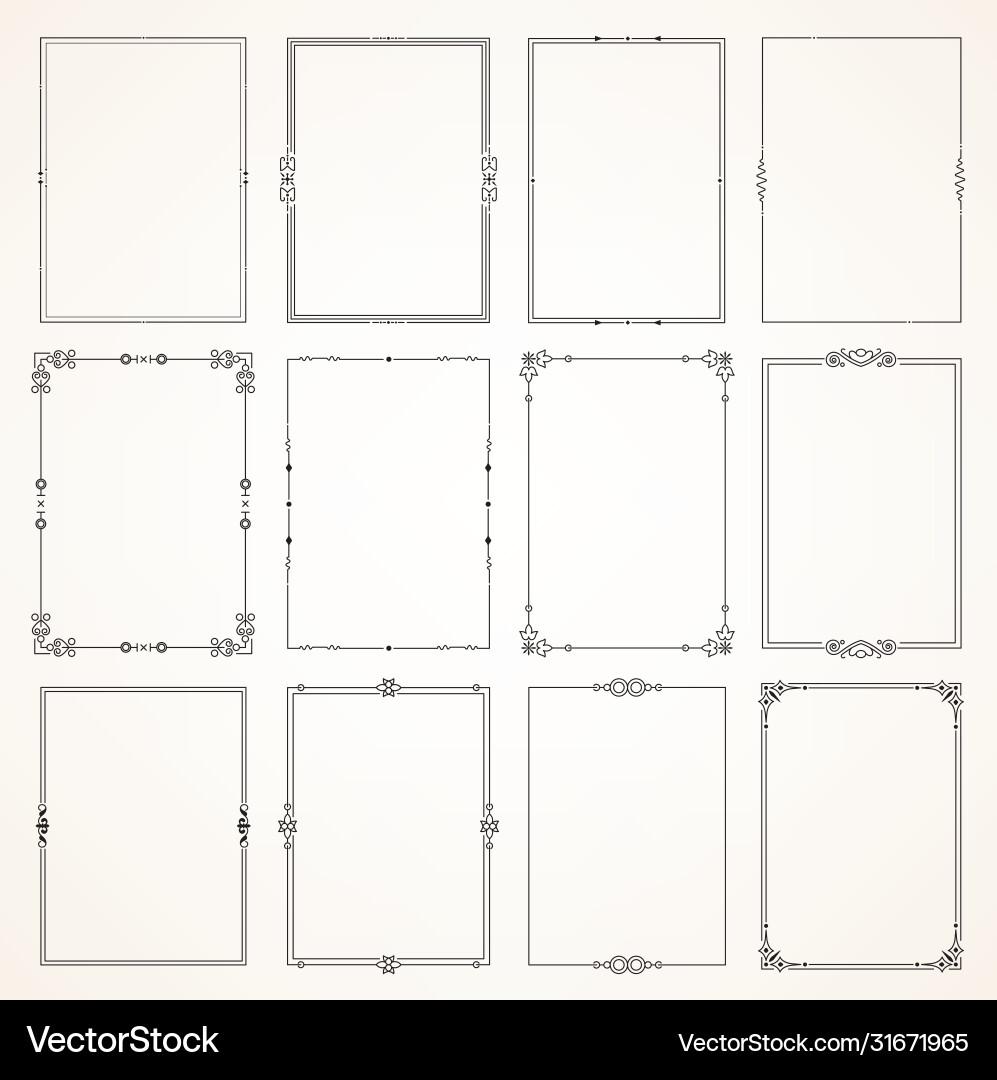 Vintage Frames & Borders Royalty Free Vector Image