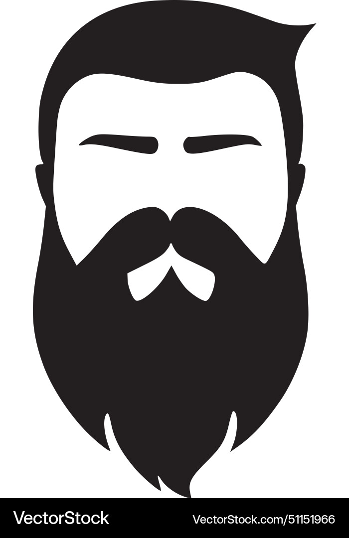 Beard - black and white isolated icon Royalty Free Vector