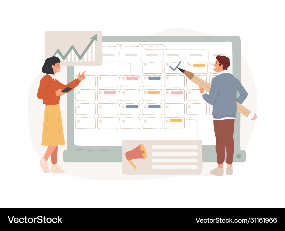 Campaign planning isolated concept Royalty Free Vector Image