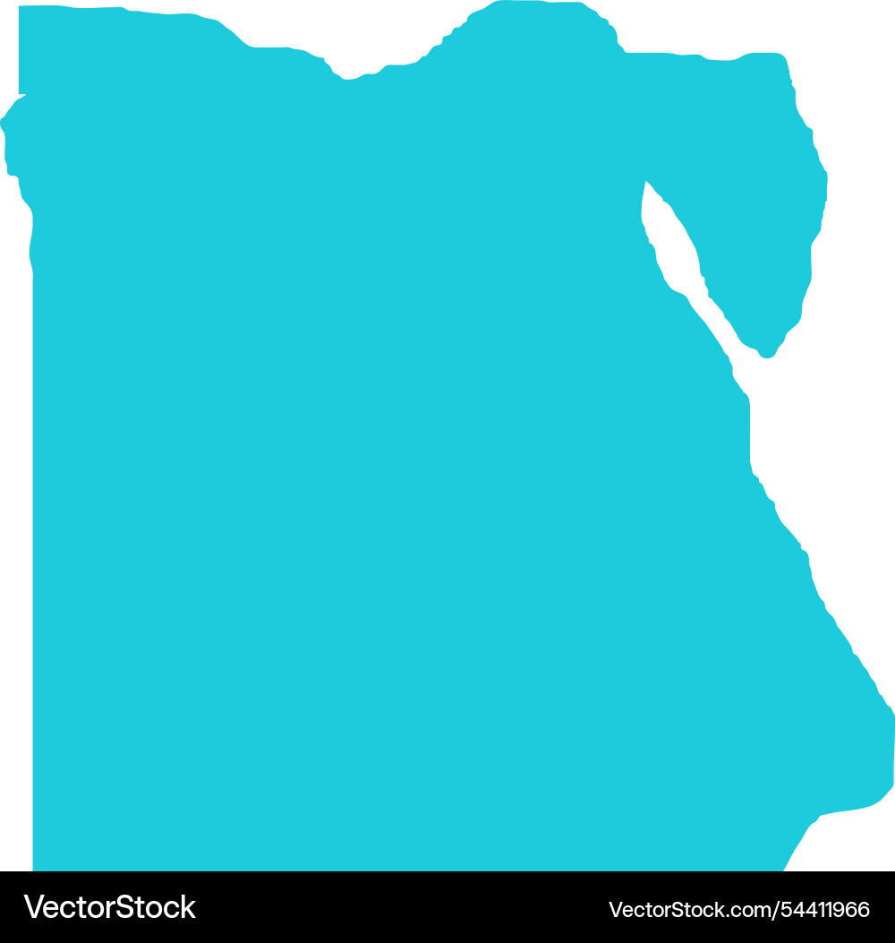 Egypt map in blue country border Royalty Free Vector Image