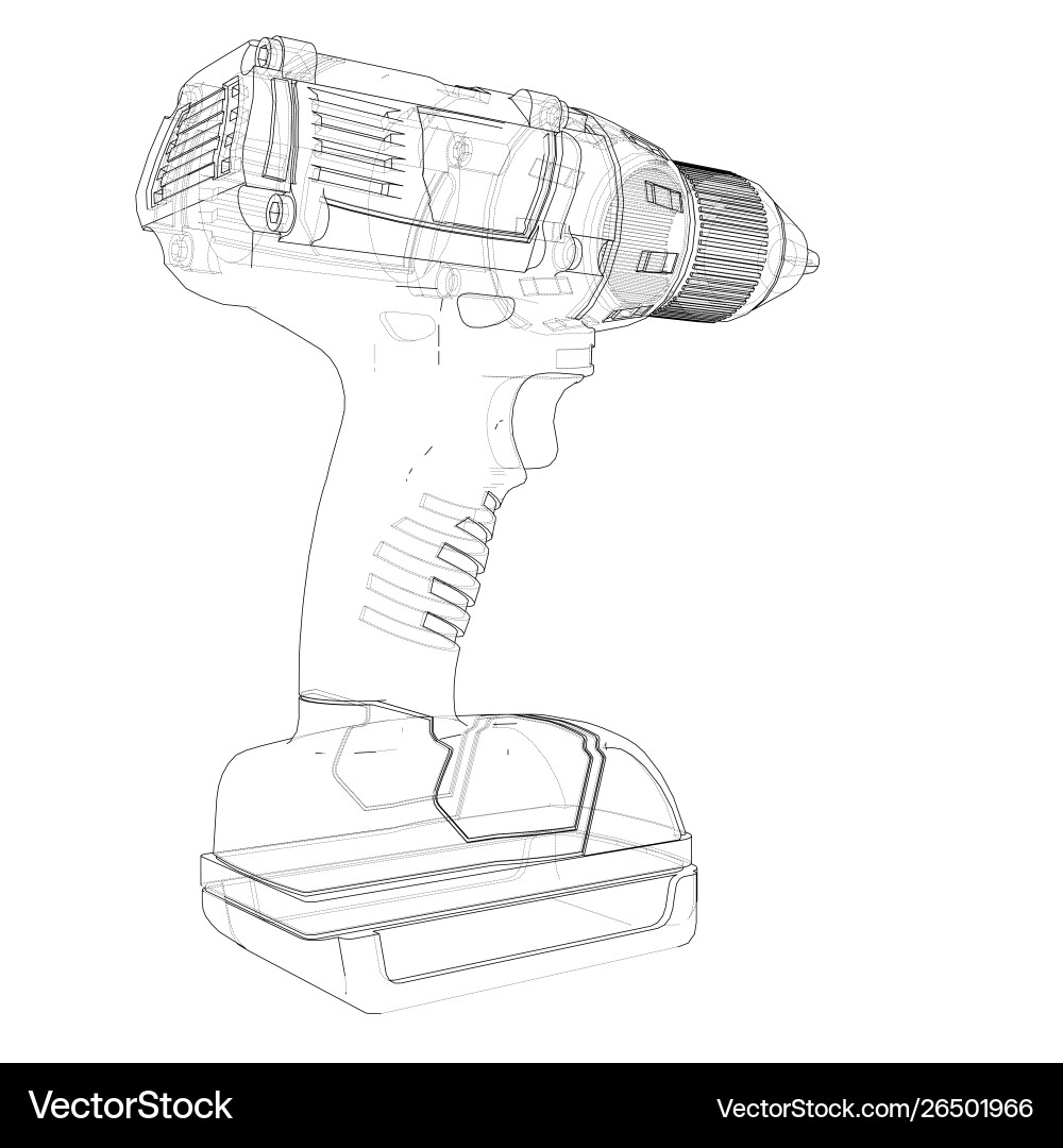 Electric cordless screwdriver Royalty Free Vector Image