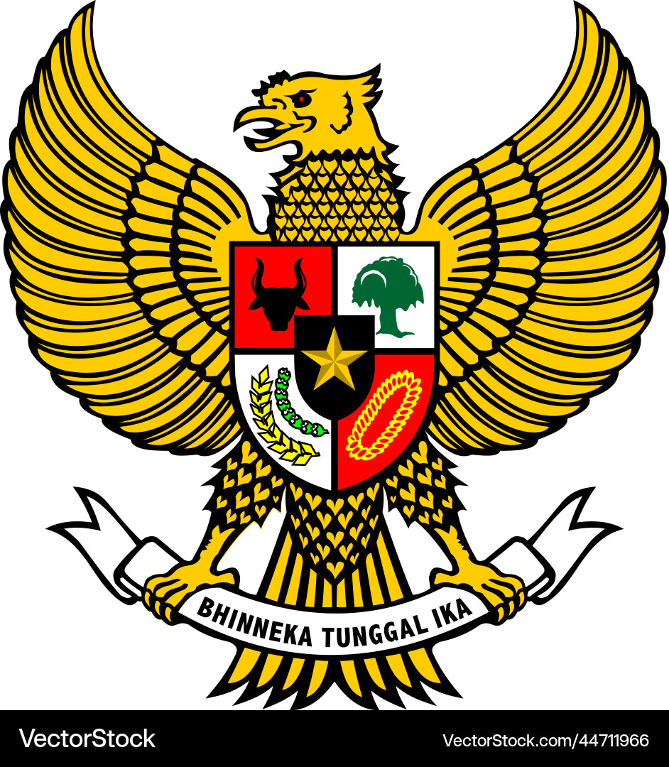 Garuda pancasila indonesia free Royalty Free Vector Image