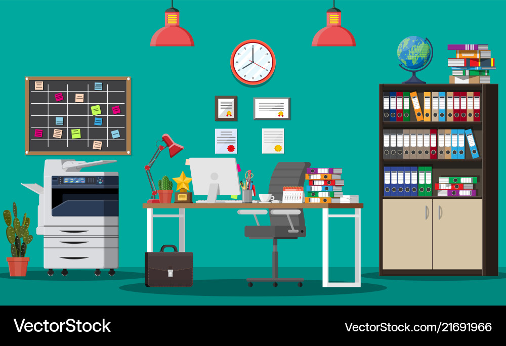 Modern Office Interior Royalty Free Vector Image
