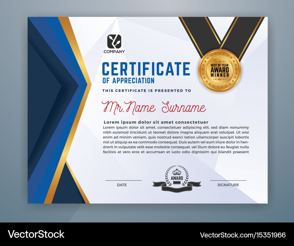Multipurpose modern professional certificate Vector Image