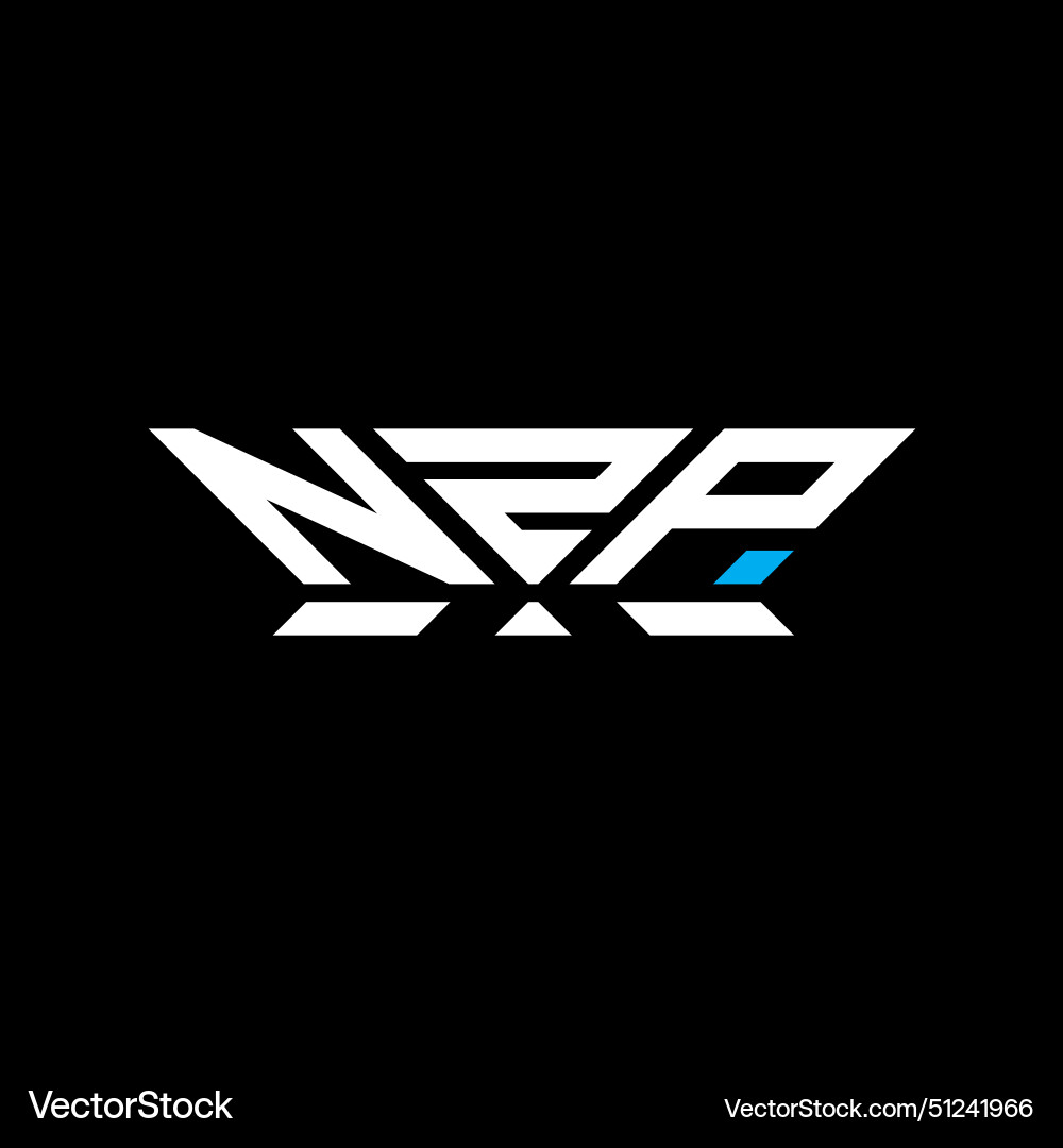 Nzp letter logo design nzp simple and modern logo Vector Image