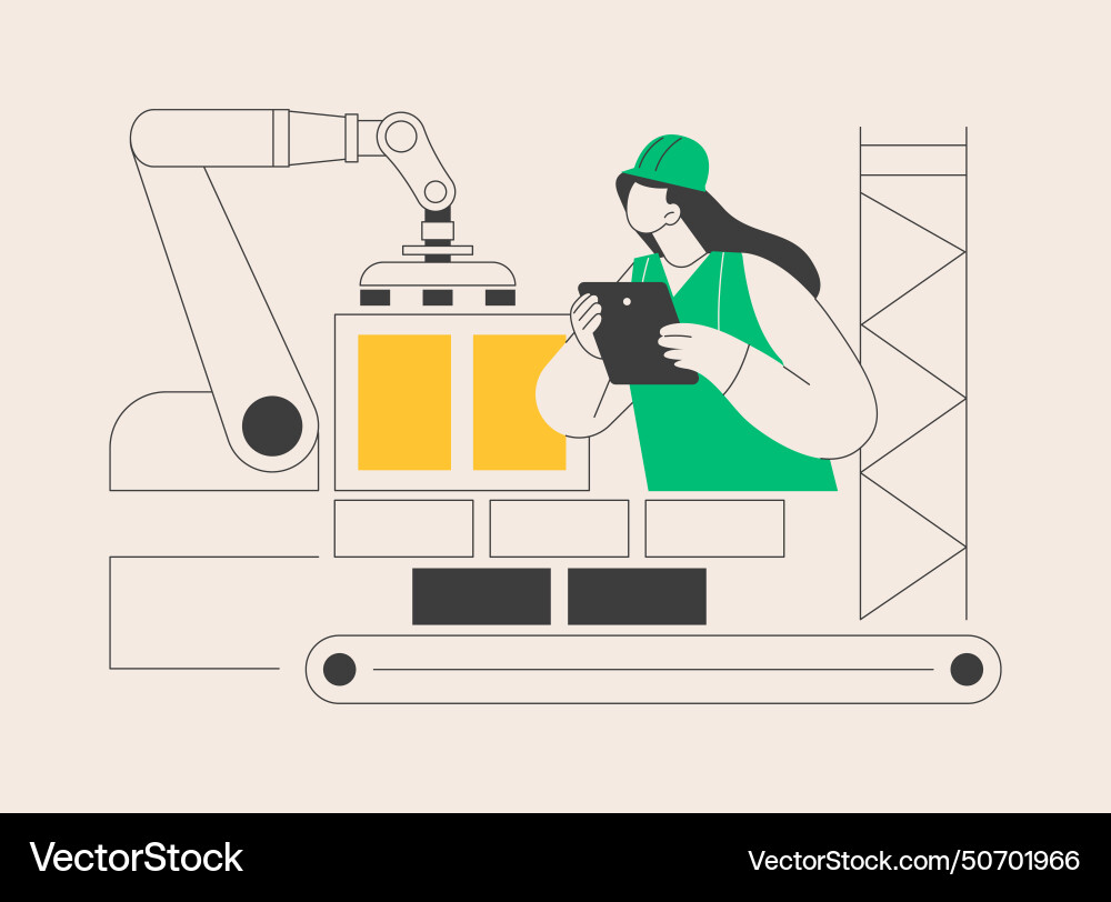 Robotics construction abstract concept Royalty Free Vector