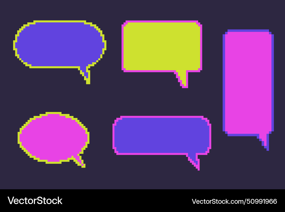 Speech bubble pixel art for game chat and dialogue