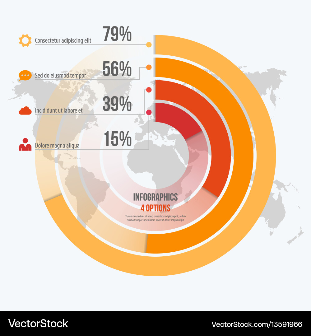 Template for circle informative infographic Vector Image