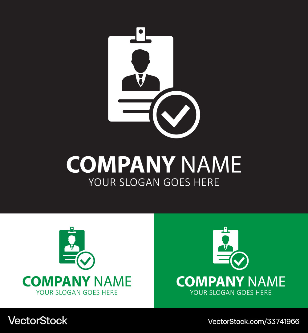 Verified id card icon Royalty Free Vector Image