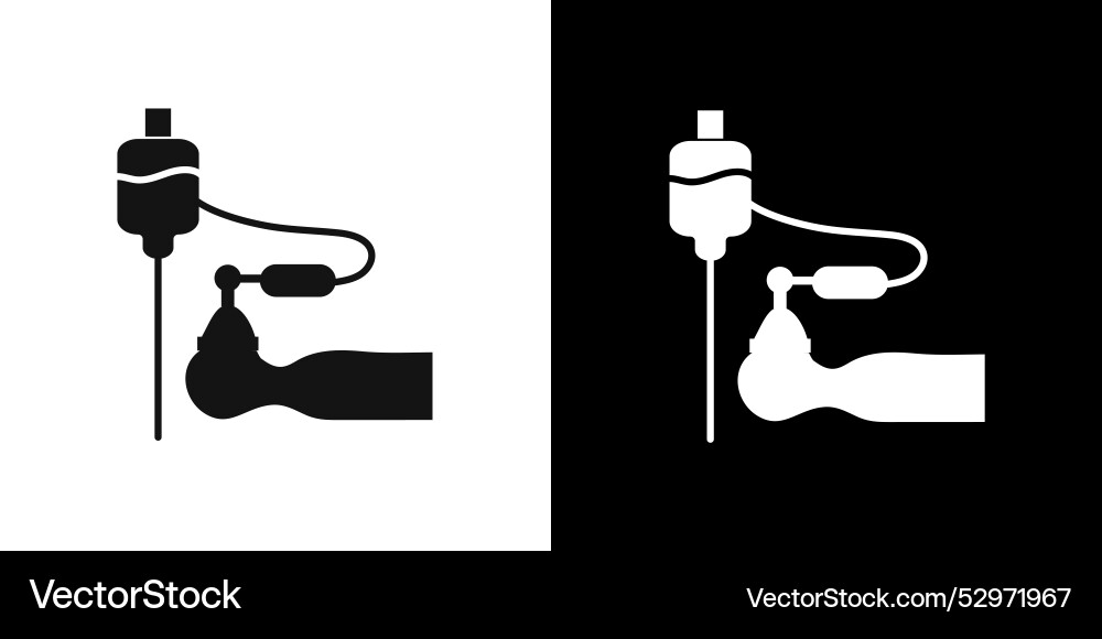 Anesthesia icon flat line symbol set Royalty Free Vector