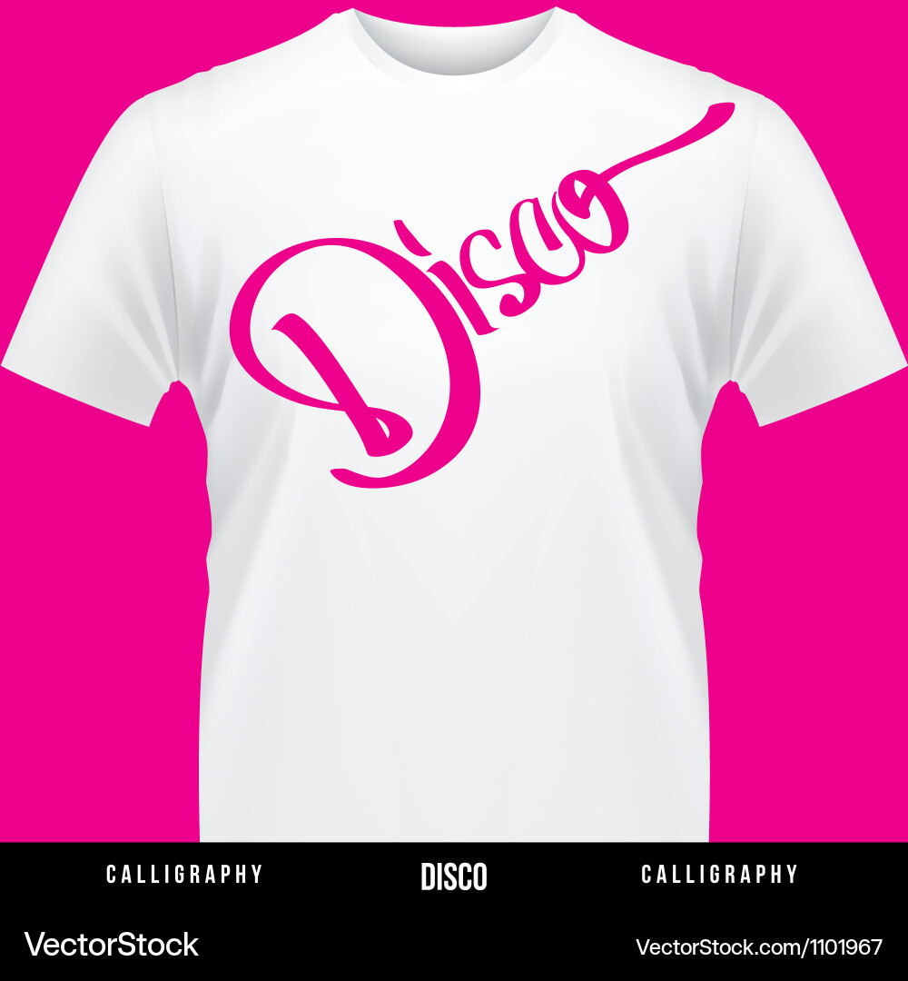 Disco Handschrift - handgemachte Kalligraphie Vektorbild