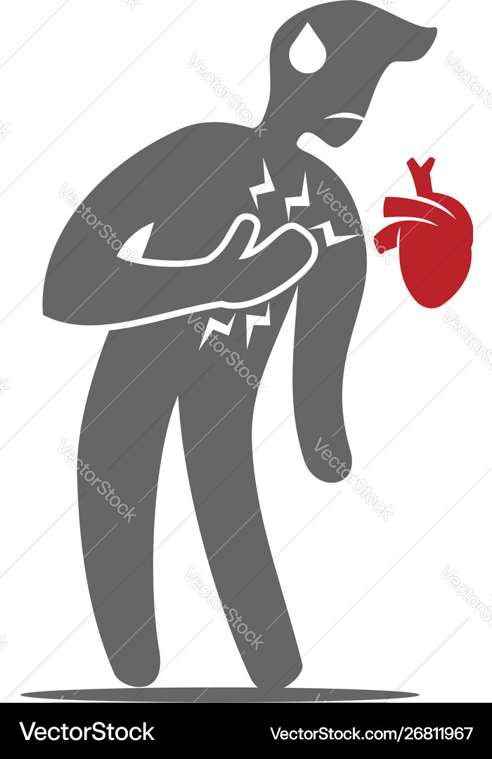 Heart attack risk logo icon design Royalty Free Vector Image