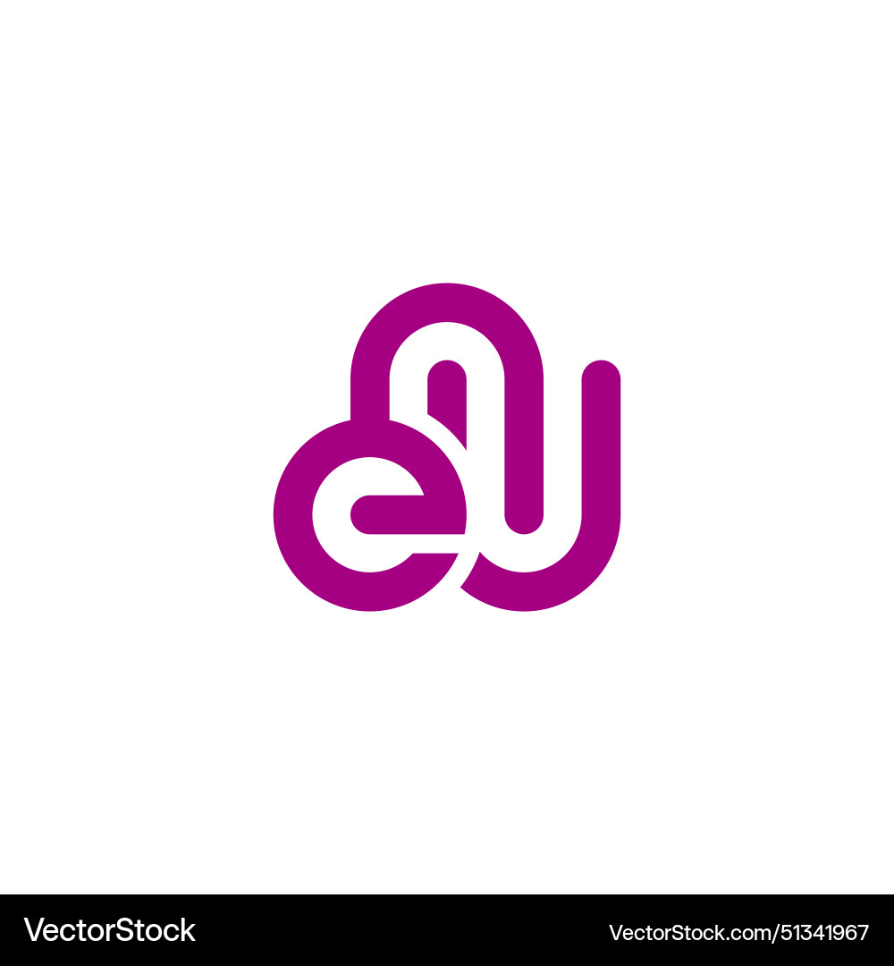 Letter en stripes geometric linear simple logo Vector Image