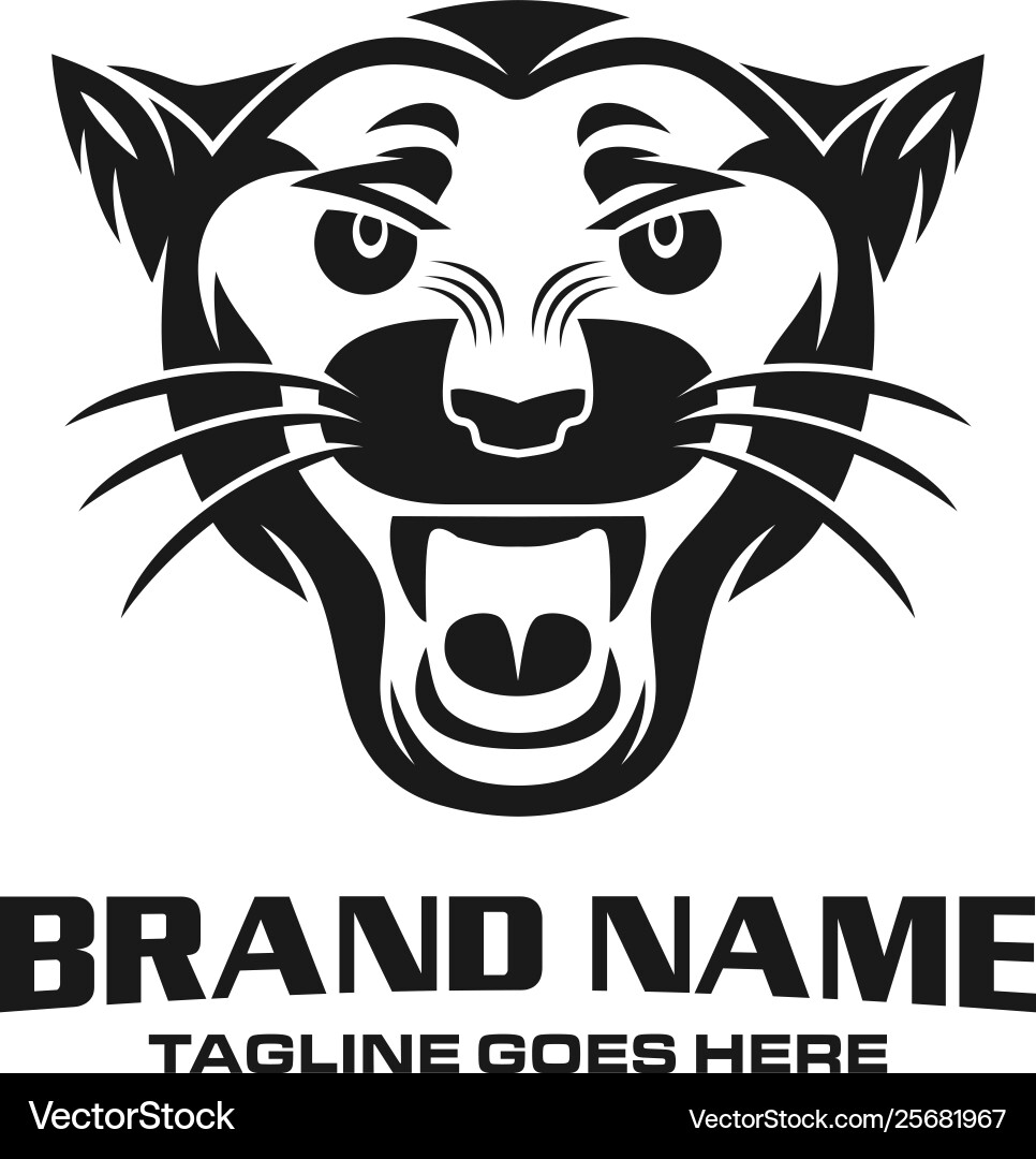 Panther head logo Royalty Free Vector Image - VectorStock
