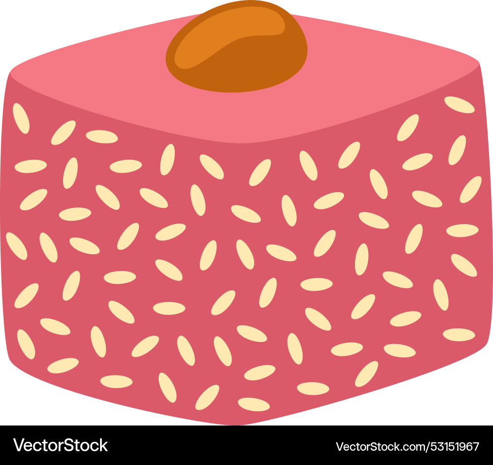 Turkish delight roll sweets Royalty Free Vector Image