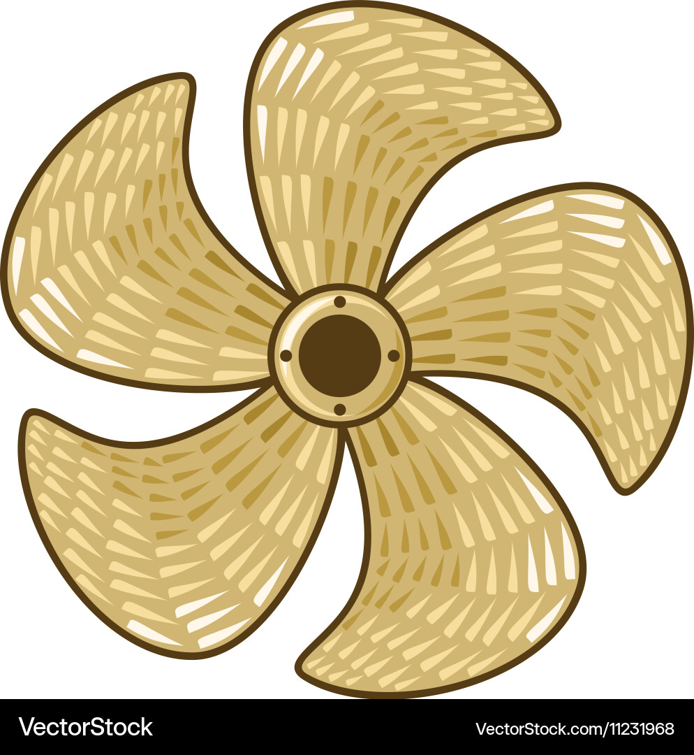 Boat Propeller Icon - Marine Gear Royalty Free Vector Image
