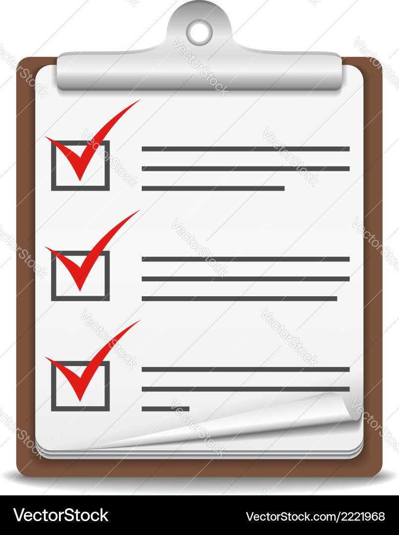 Check list Royalty Free Vector Image - VectorStock