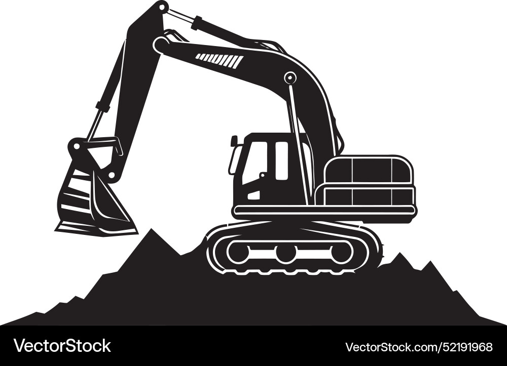 Excavators unleashed a glimpse into the world Vector Image