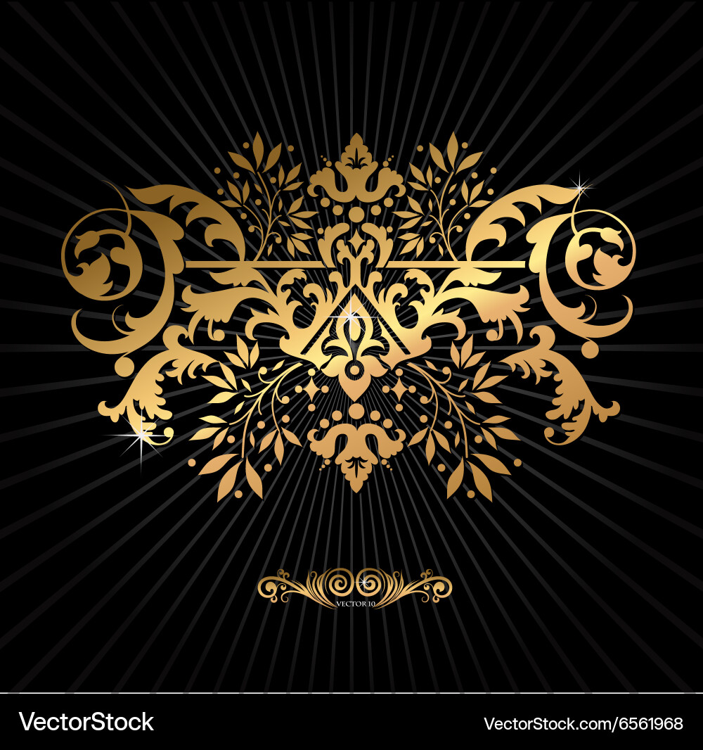 Gold pattern Royalty Free Vector Image - VectorStock