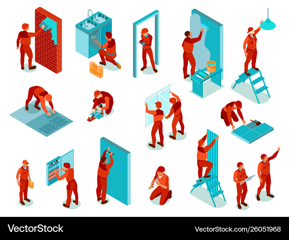 Home repair color set Royalty Free Vector Image