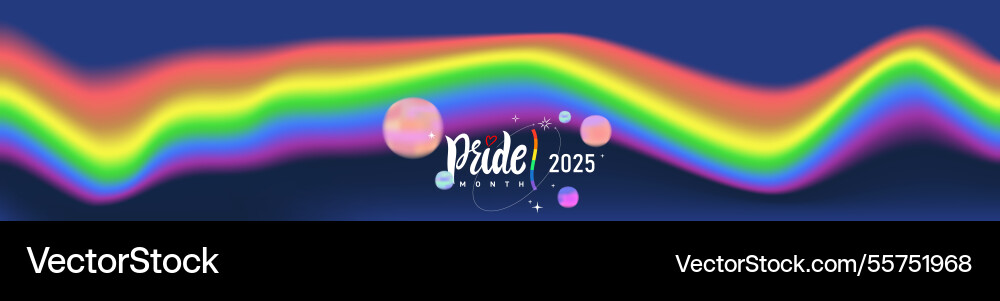 Pride gradient background with lgbtq 2025 Vector Image