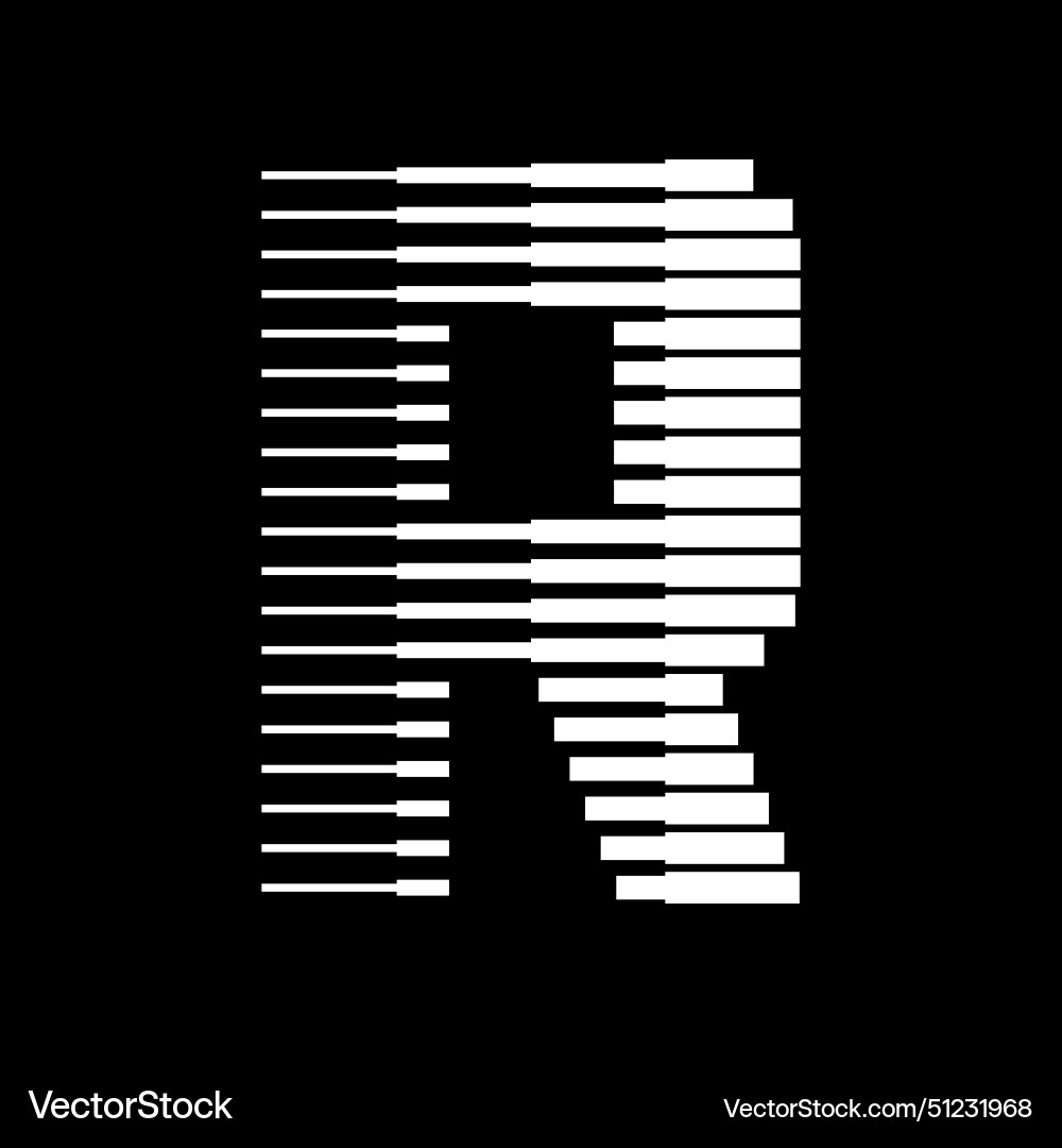 R letter lines logo icon Royalty Free Vector Image