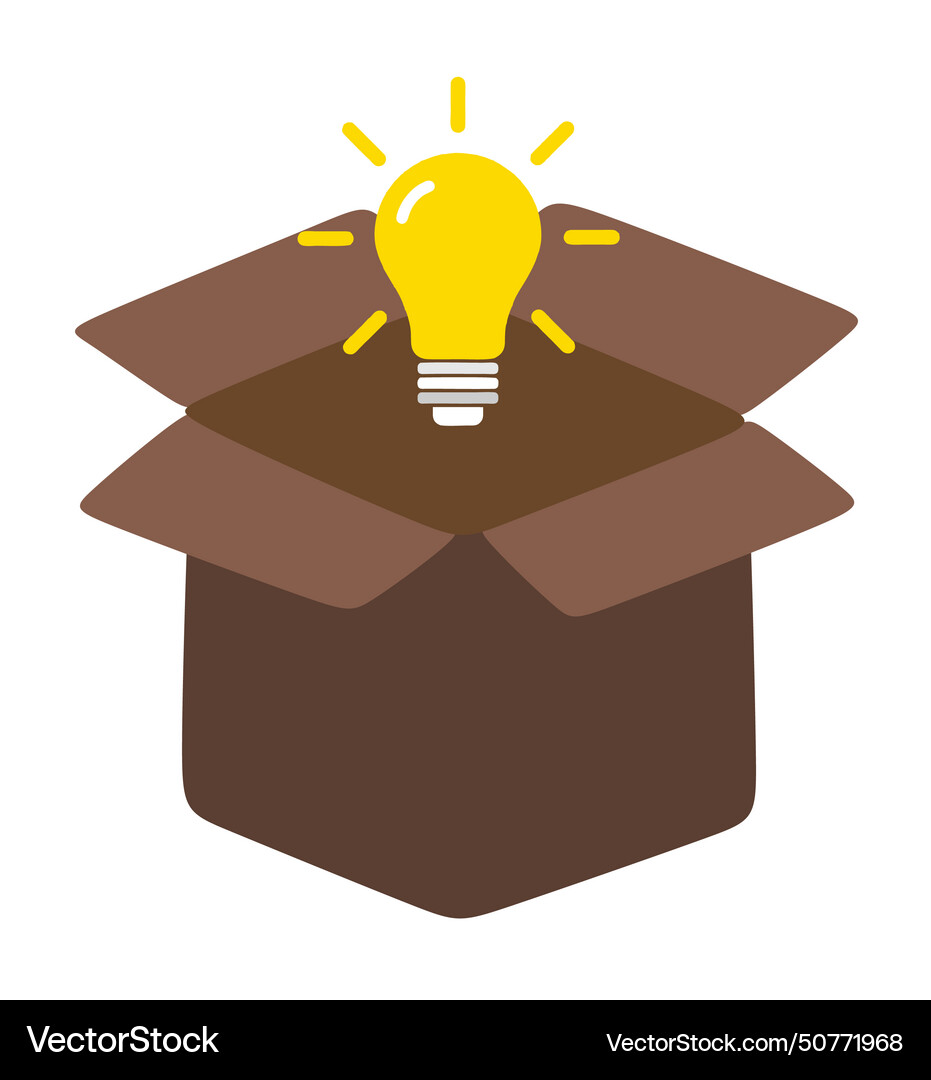 Think outside the box Royalty Free Vector Image