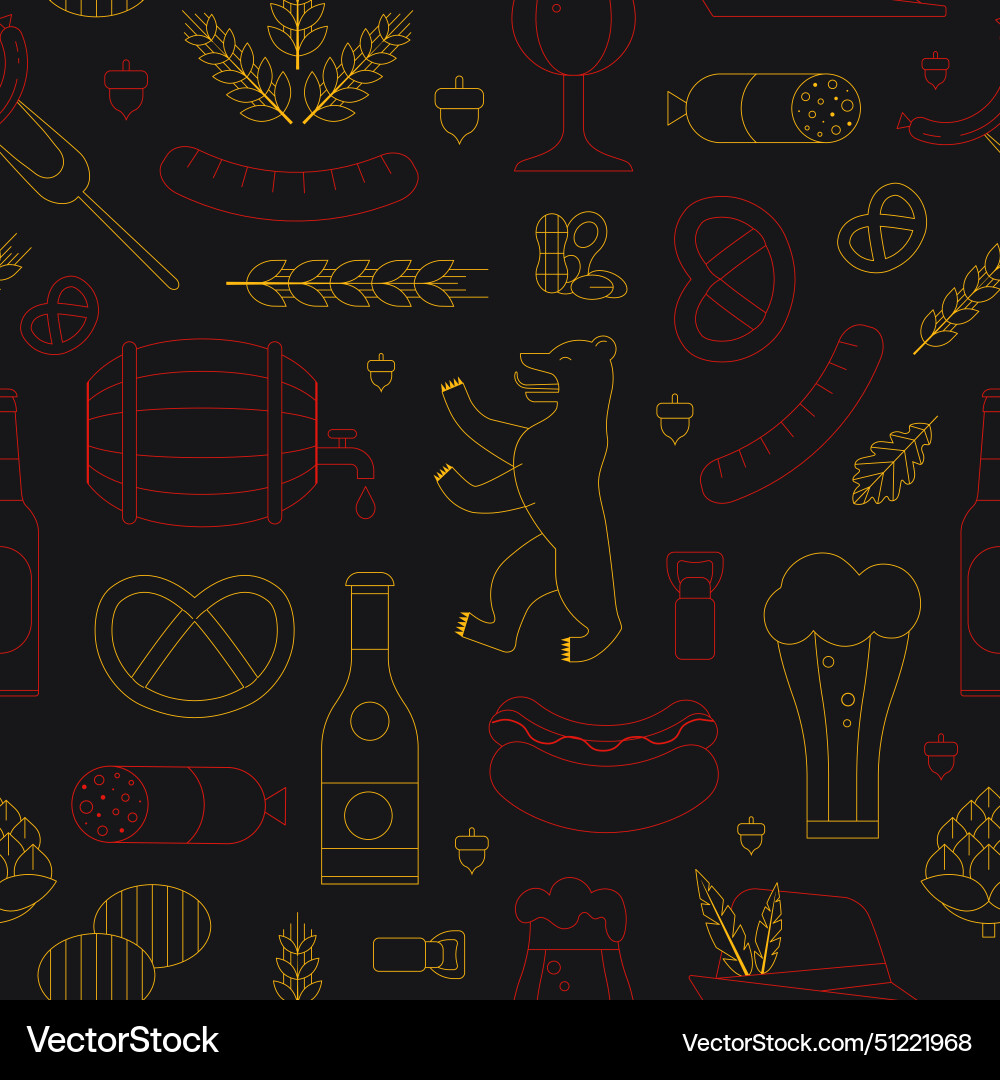 Travel germany seamless pattern Royalty Free Vector Image