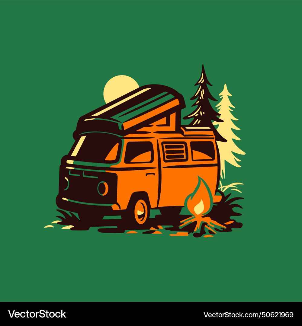 Camping Royalty Free Vector Image - VectorStock