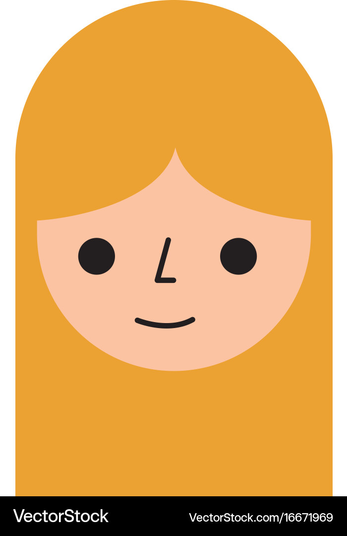 Cute woman avatar character Royalty Free Vector Image