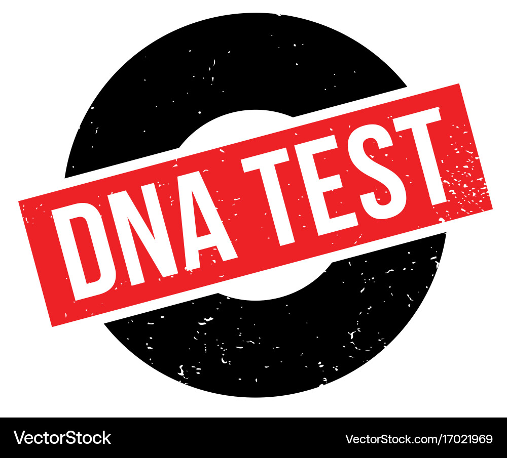 Dna test rubber stamp Royalty Free Vector Image